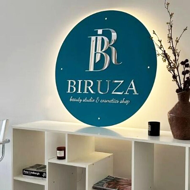 Custom Backlit Acrylic Business Sign, LED Backlit Sign, Business ...