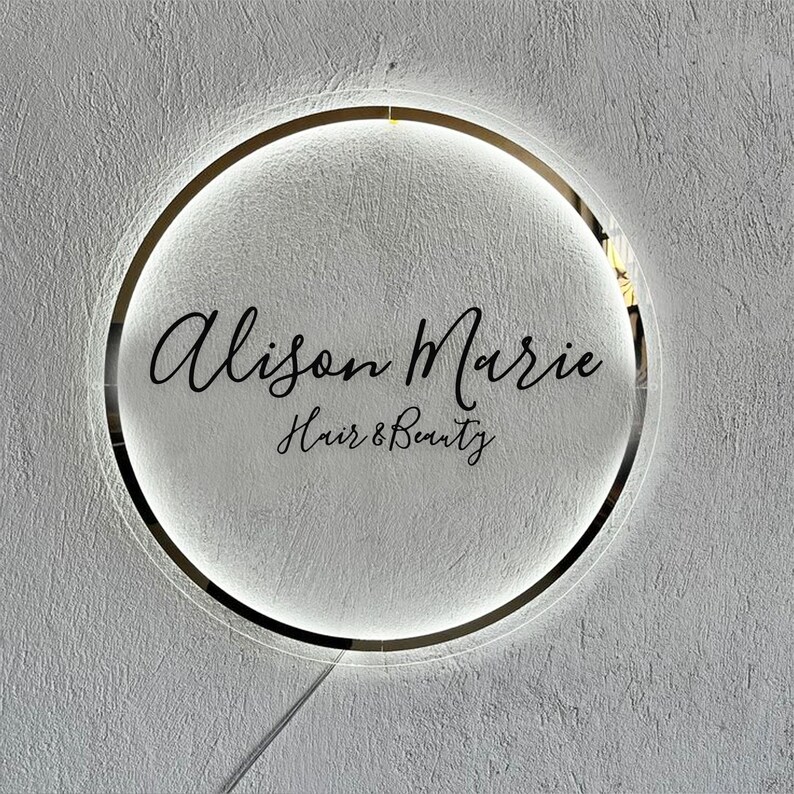Custom Backlit Acrylic Business Sign, LED Backlit Sign, Business ...