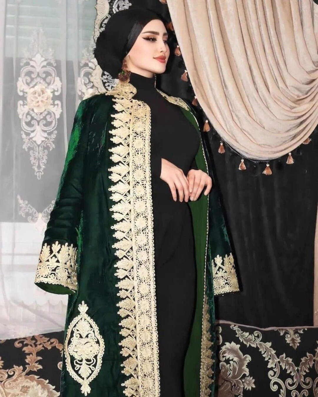 Afghan Chapan Artisan Hand-stitched Embroidery, Wool & Silk, Pashtun ...