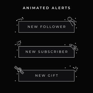 Animated Stream Overlay Pack - Space - Minimal Style - Tiktok Overlay ...