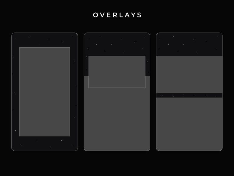 Space Animated Stream Overlay Pack - Minimal Style - Twitch, Kick, Youtube Overlay - Vertical ...