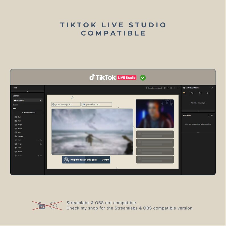 Minimal Japan Animated Stream Overlay Pack: Tiktok Live Studio ...