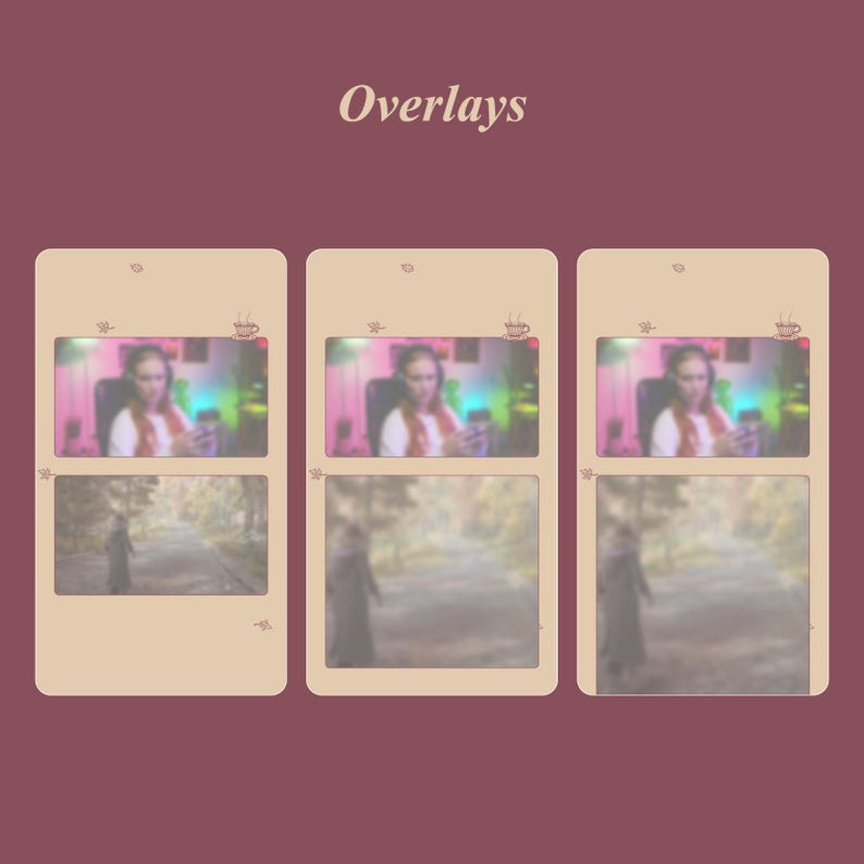 Animated Autumn Stream Overlay Pack: Twitch, Youtube, Kick (vertical ...
