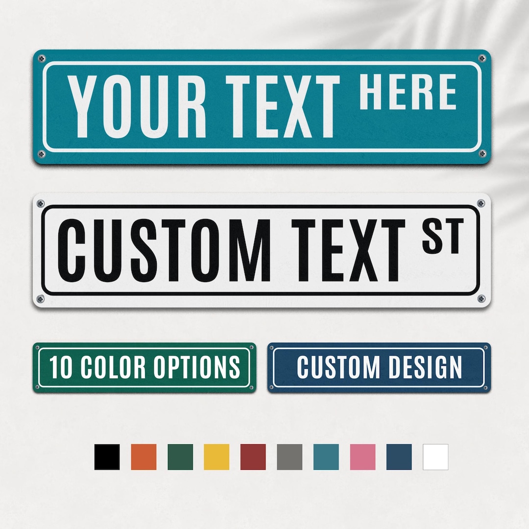 Custom Metal Sign With Any Text - Personalized Outdoor and Garden Signs ...