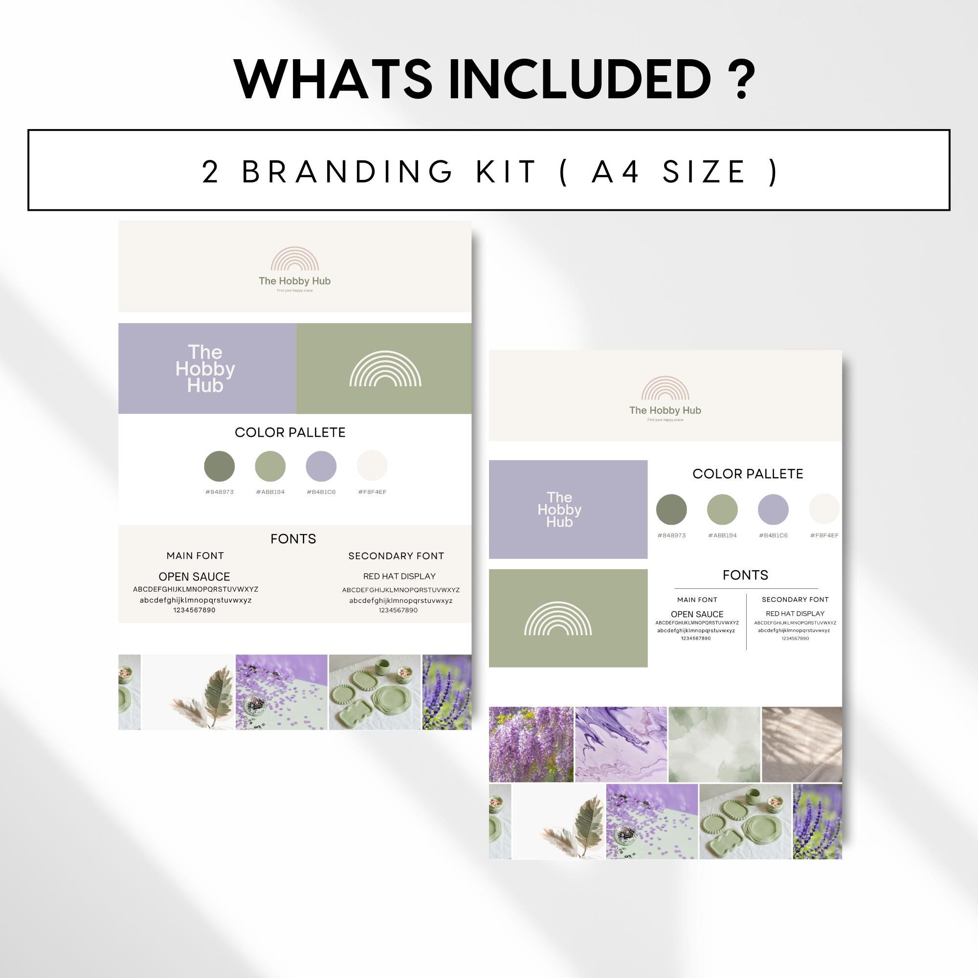 PLR MMR Brand Board Template, Colourful Brand Kit Template, Editable ...