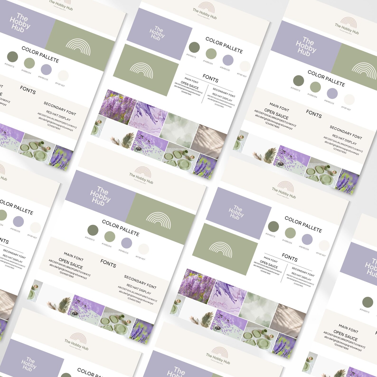 PLR MMR Brand Board Template, Colourful Brand Kit Template, Editable ...