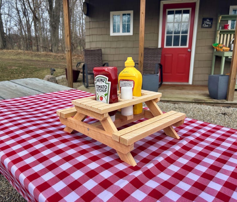 Cedar Table Condiment Holder- Modern - Etsy
