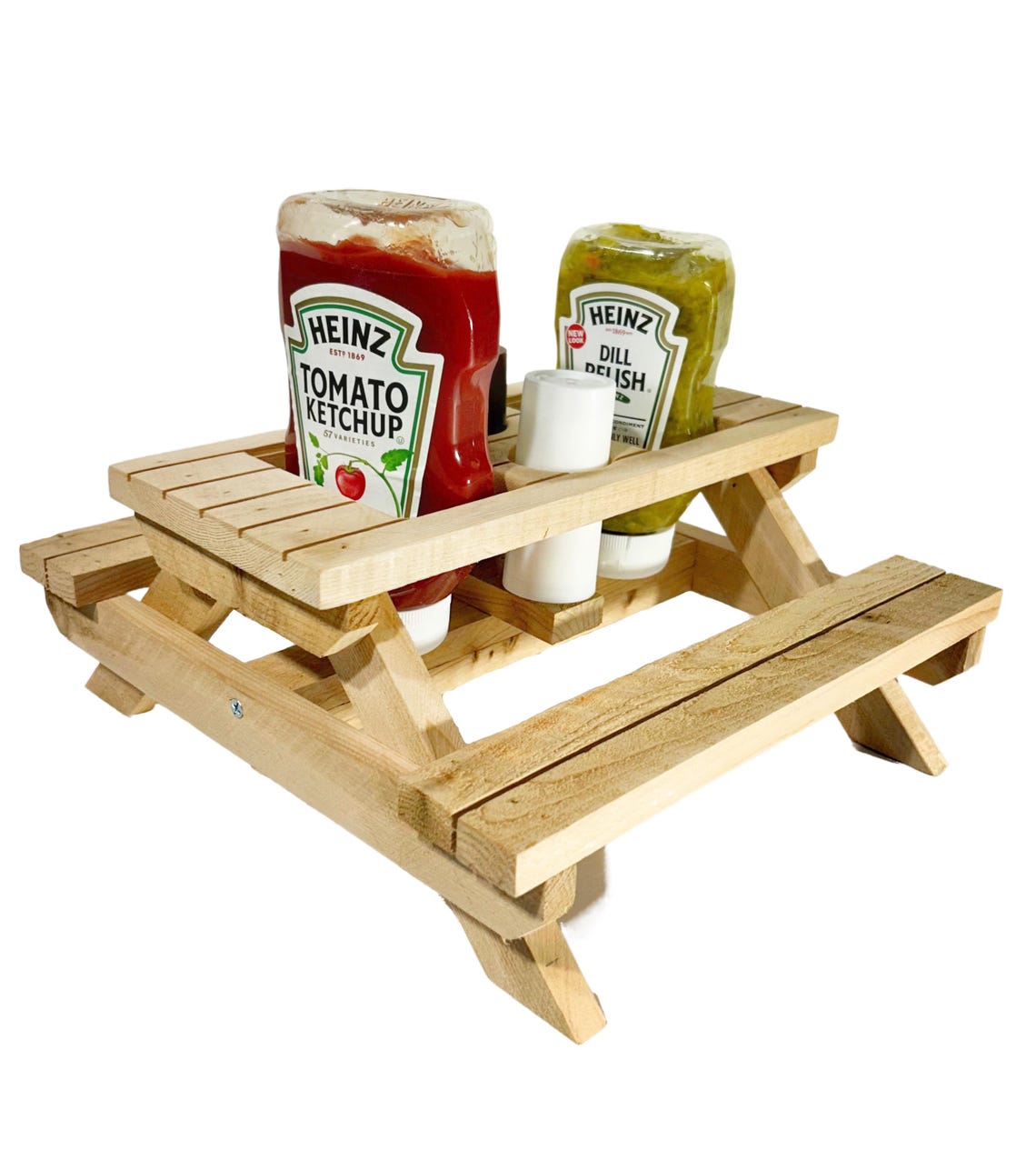 Cedar Wooden Condiment Holder – Perfect for Family Bbqs & Outdoor ...