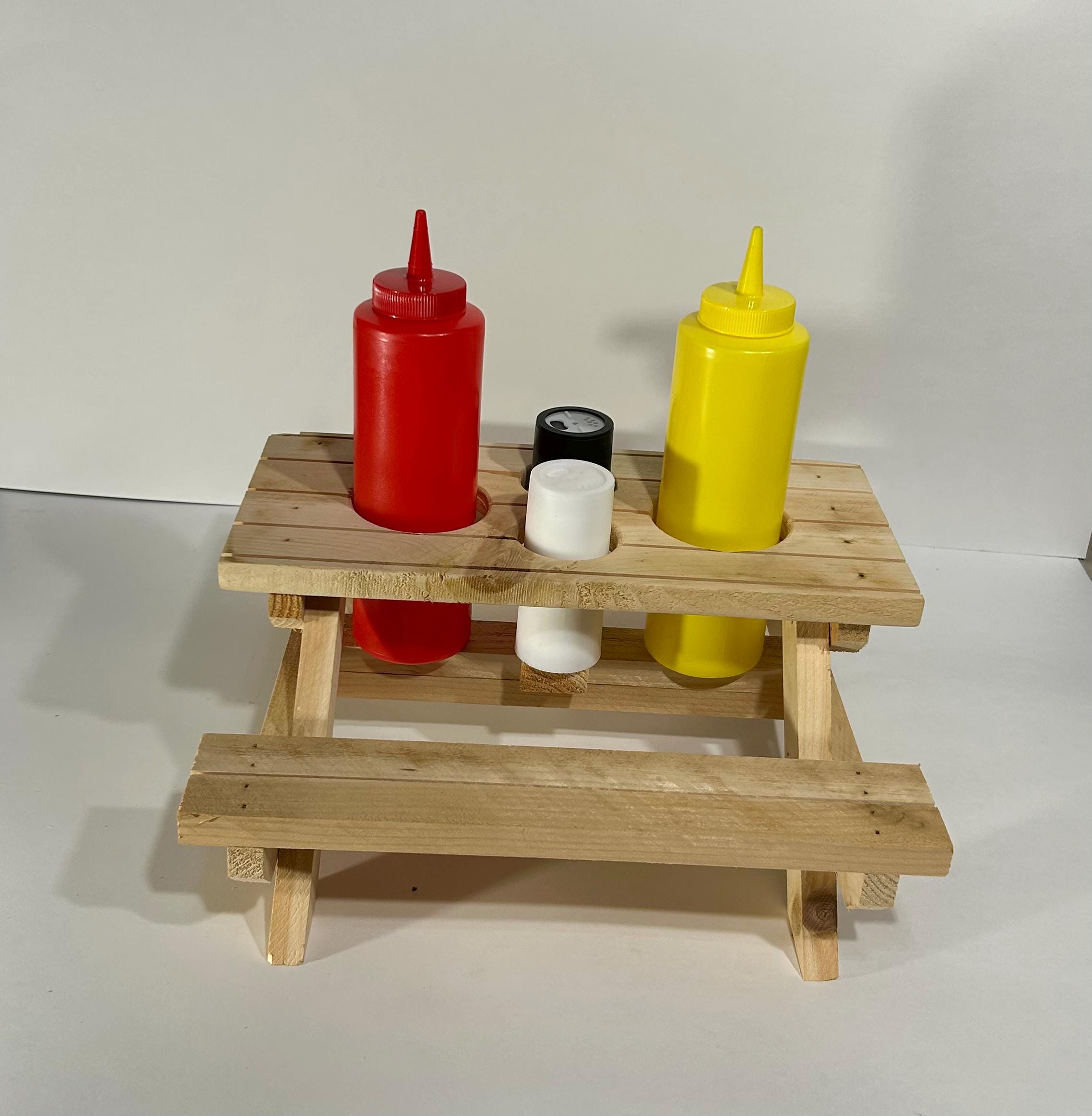 Classic Cedar Picnic Table Condiment Holder - Etsy