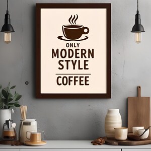3 COFFEE POSTER PNG , Digital Download, Living Items, Set Wall Art ...