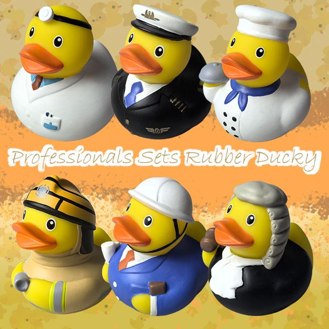Professionals Sets Rubber Ducky 3" : Set of 6 Styles 100% Handmade - Etsy