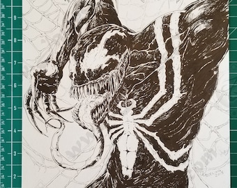 Venom Ink Drawing - Etsy