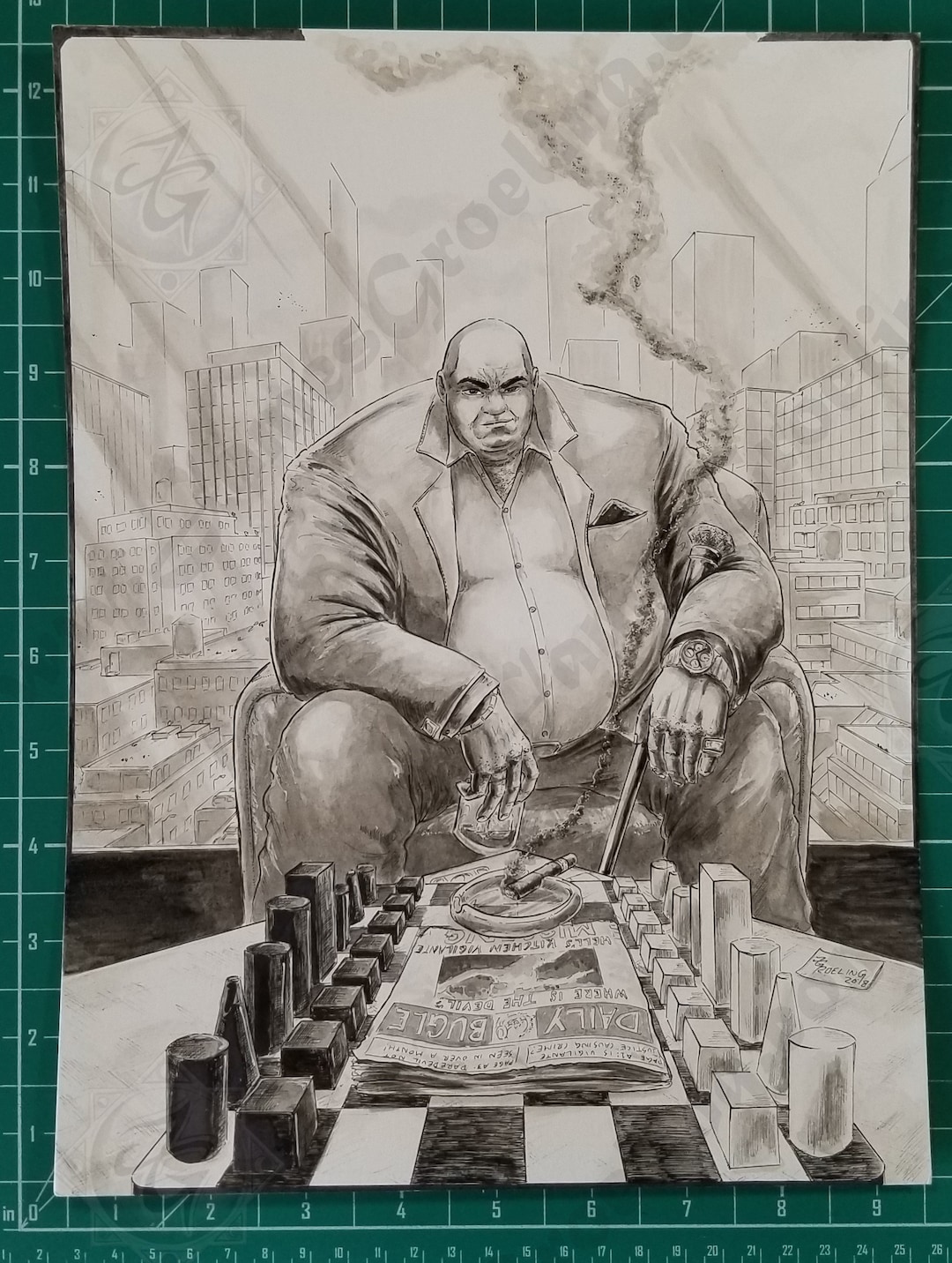 Kingpin. Ink Drawing (original Art) - Etsy