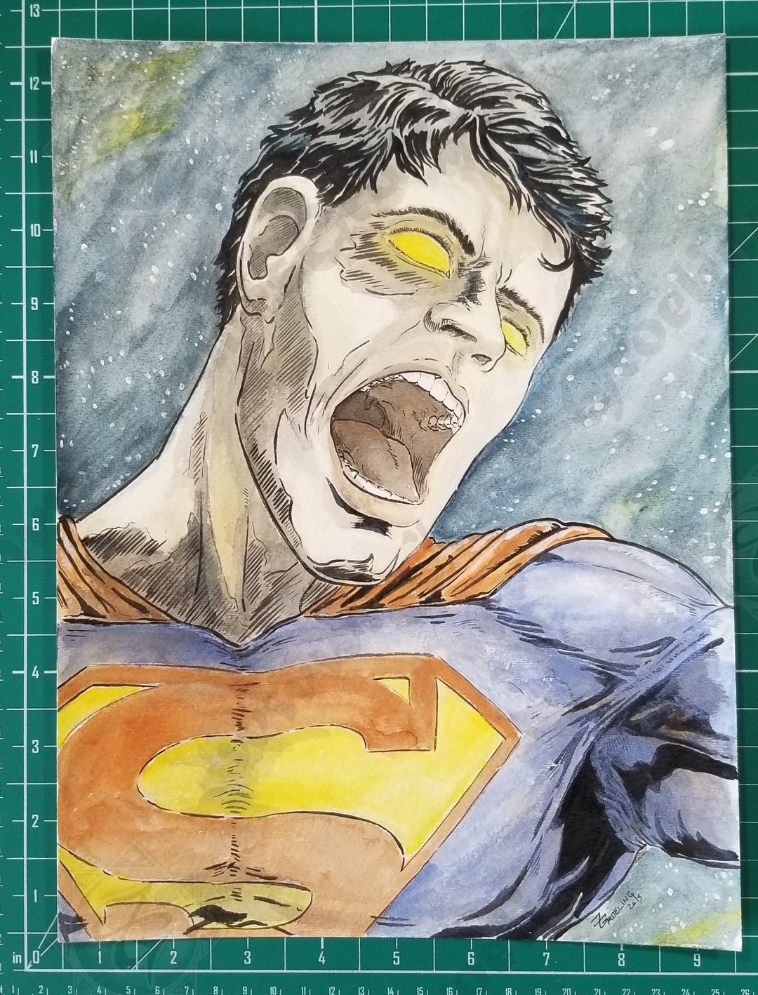 Superman Paint Sketch. (original Art) - Etsy