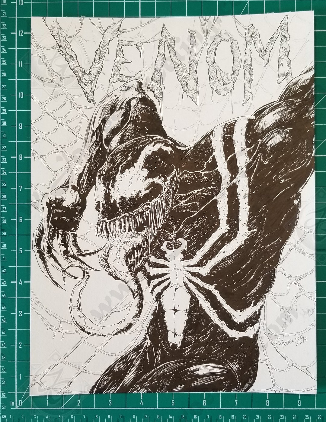 Venom. Ink Drawing original - Etsy