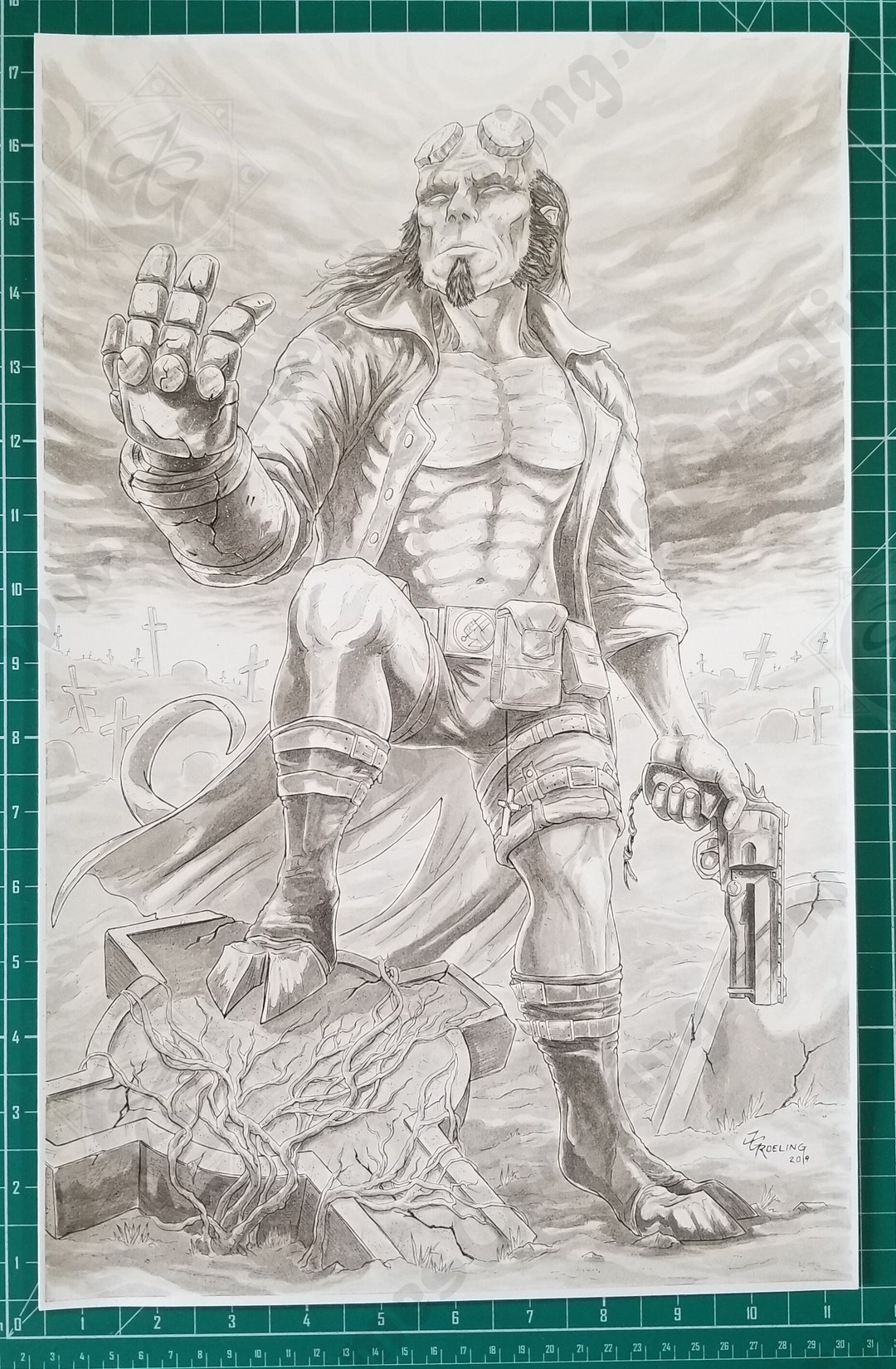 Hellboy. Ink Drawing + Pencils (original Art) - Etsy