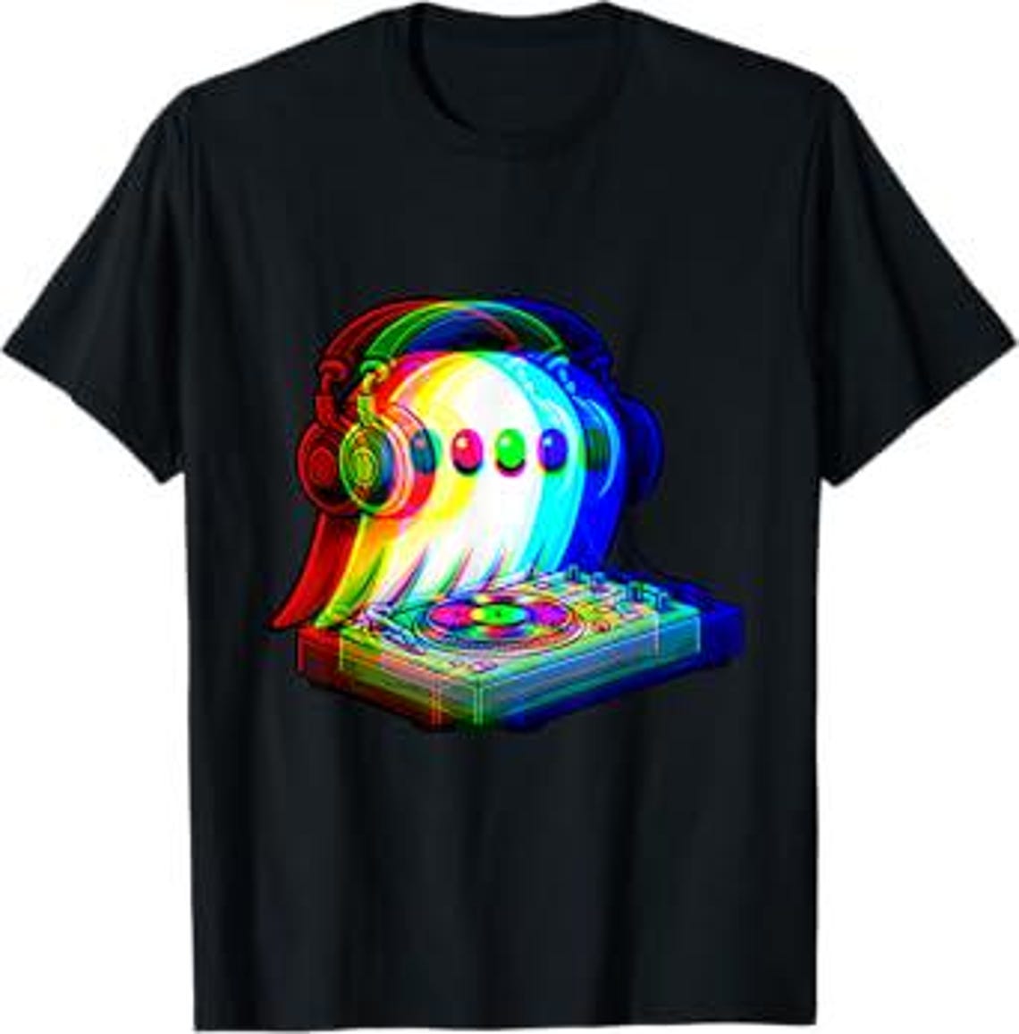 House Music Ghost Dj Optical Illusion EDM Halloween Rave DJ Design ...