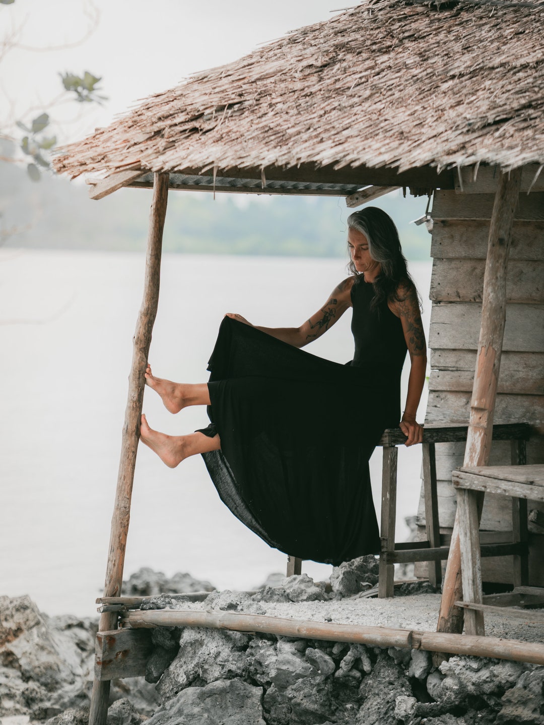 Long Black Maxi Dress, Black Summer Boho Maxi Dress, Goth Dress, Summer ...