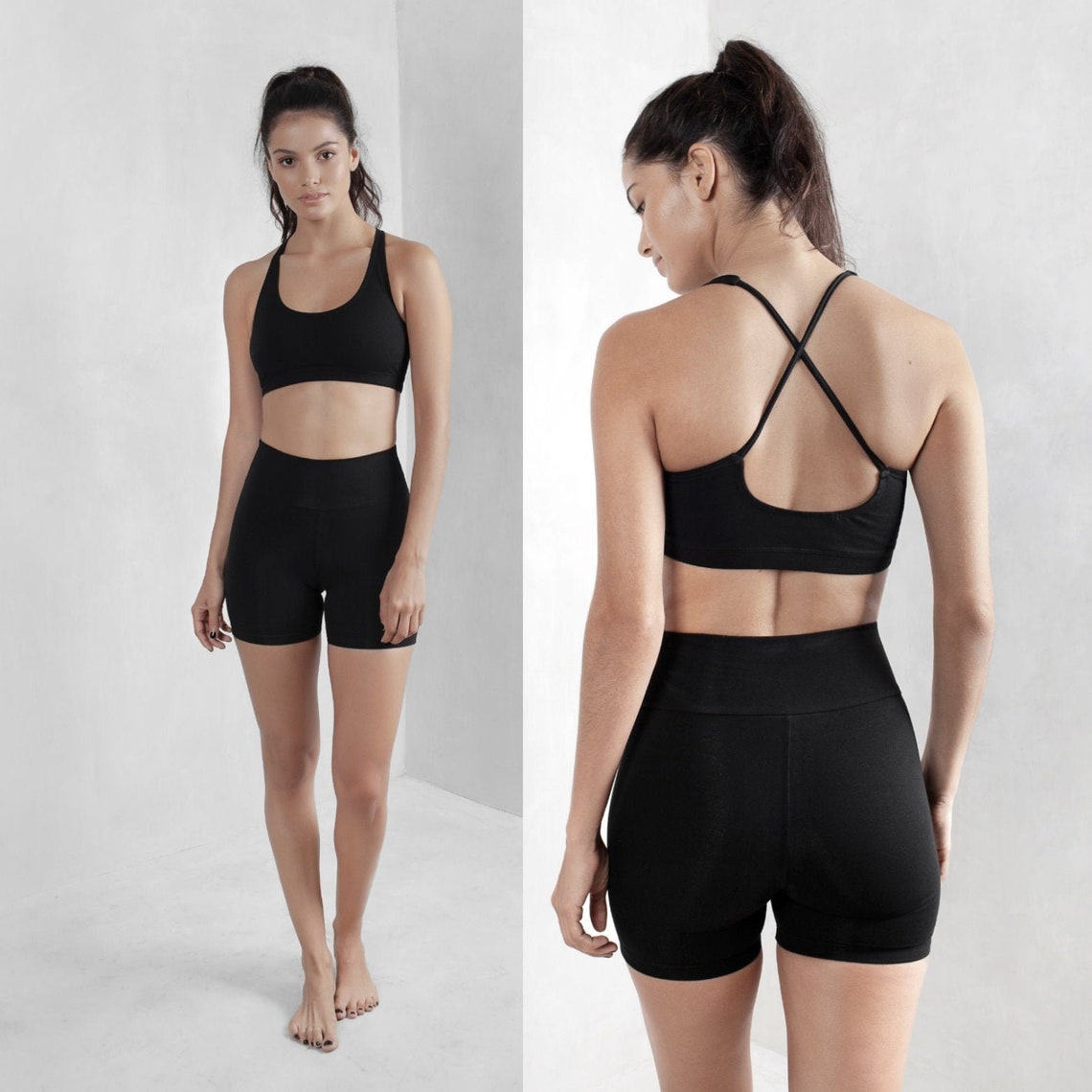 High Waist Shorts Workout Shorts Gym Clothes Womens Etsy