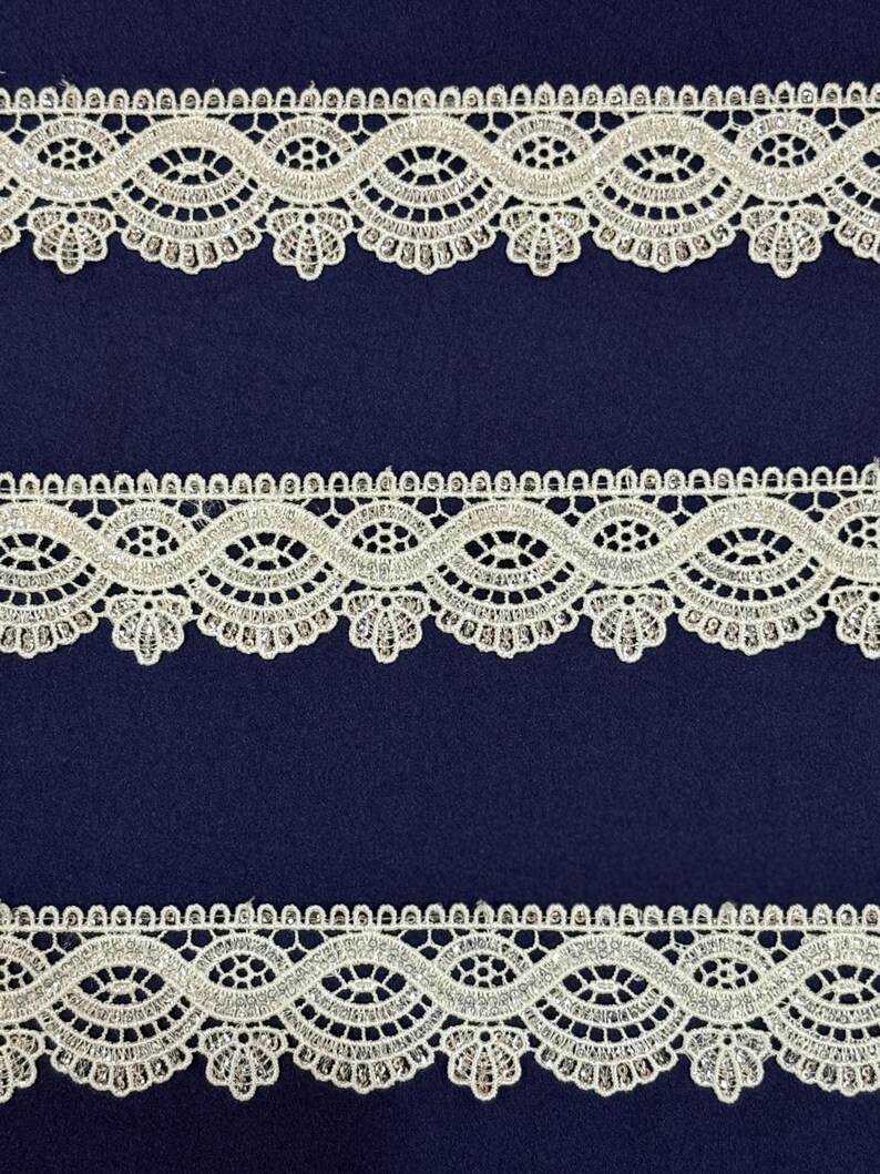 Cotton Lace Trim, Vintage Lace Trim, Cotton Guipure Trim Lace ...