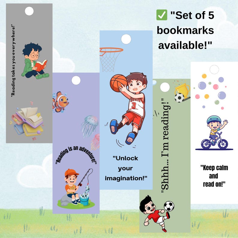Fun & Cute Bookmarks for Kids! - Etsy