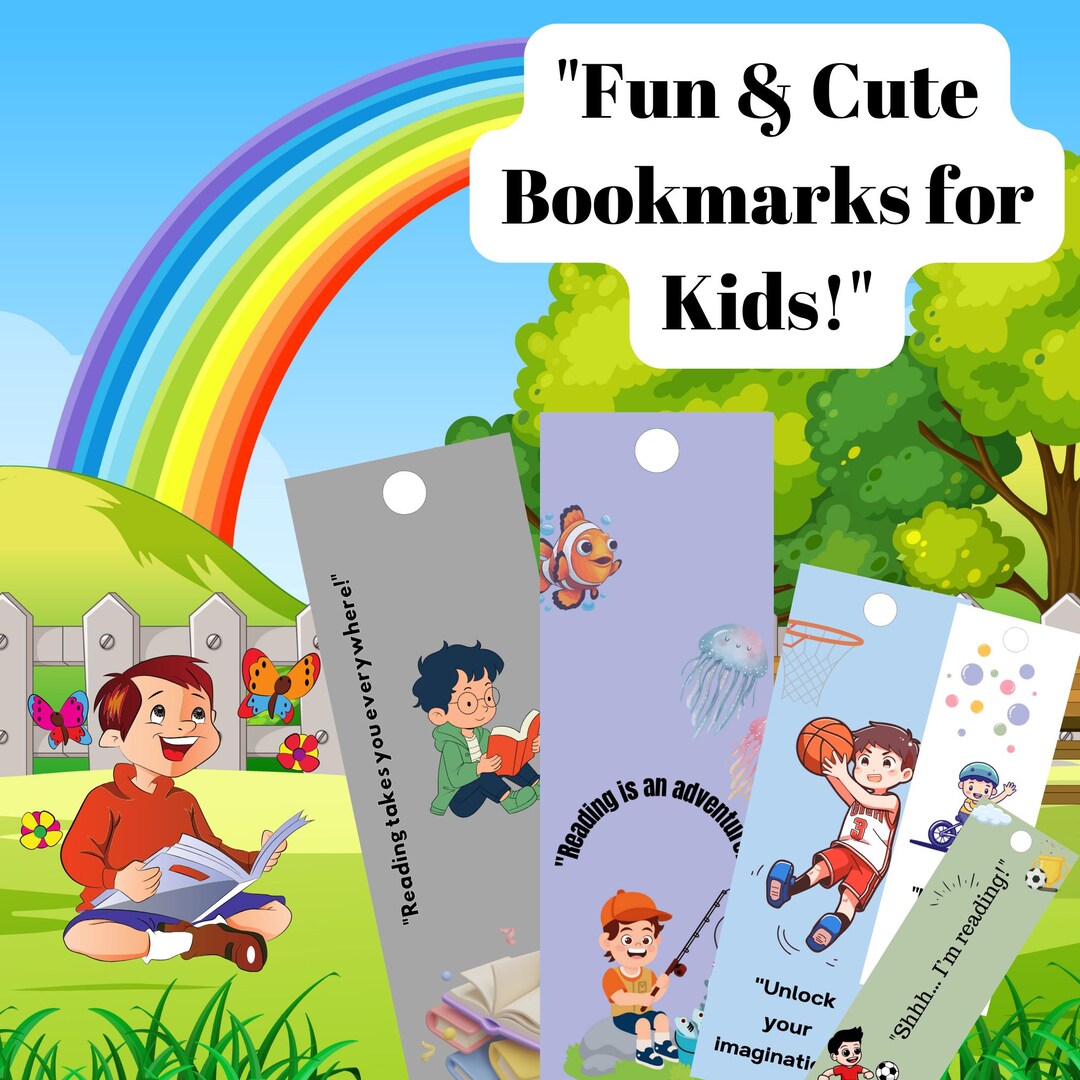 Fun & Cute Bookmarks for Kids! - Etsy