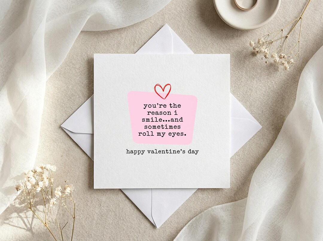 Valentine’s Day Card Funny Love Quote Pink Speech Bubble, You’re the ...