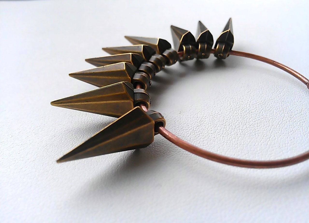 Apache Arrowhead Hoops in Brass-fall 2012 Collection - Etsy