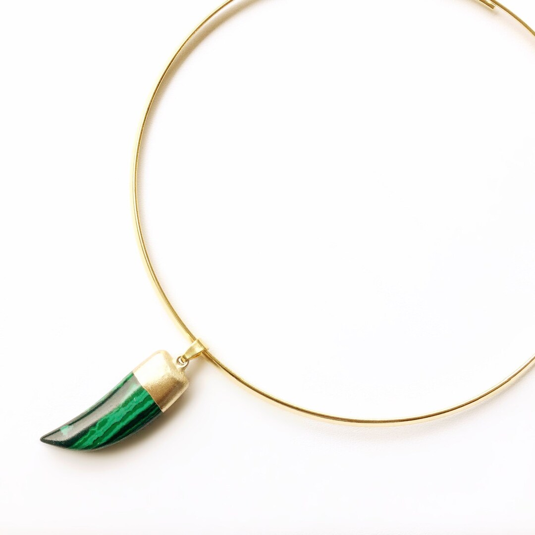 The Aura Necklace. Fire Opal Inspired Tooth Charm Necklace - Etsy Polska