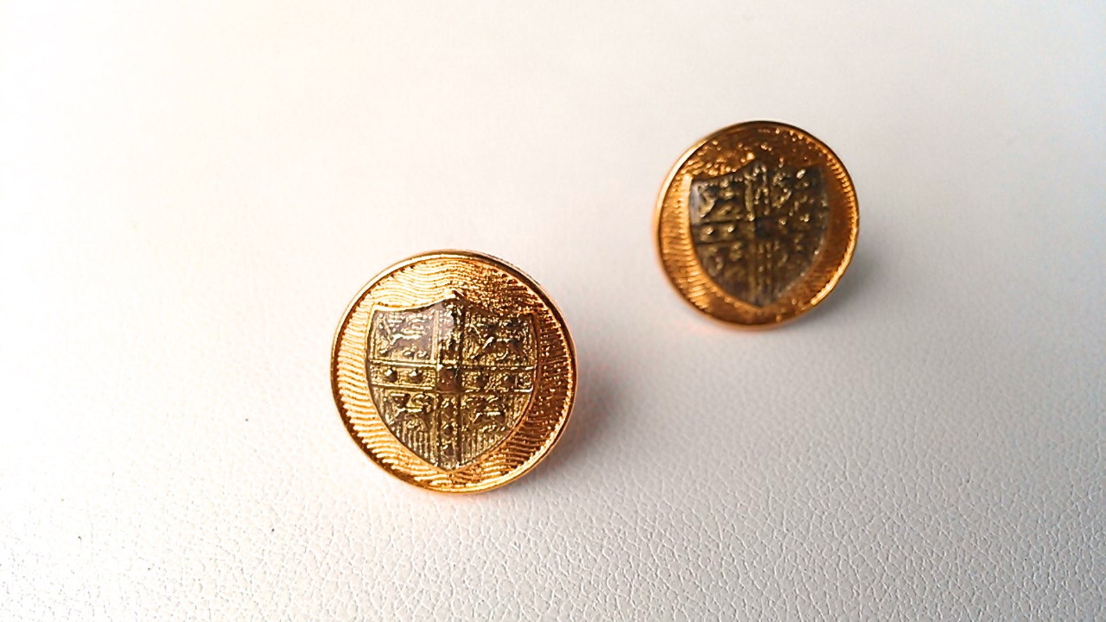 Code of Armor Gold Stud Earrings. FAST Shipping With Tracking | Etsy