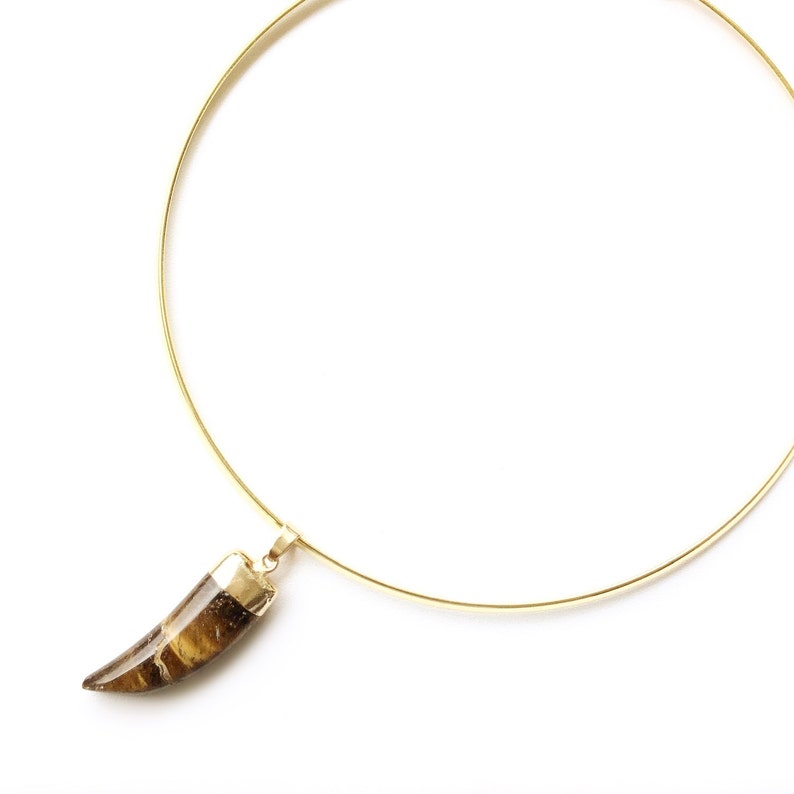 The Aura Necklace. Fire Opal Inspired Tooth Charm Necklace - Etsy Polska