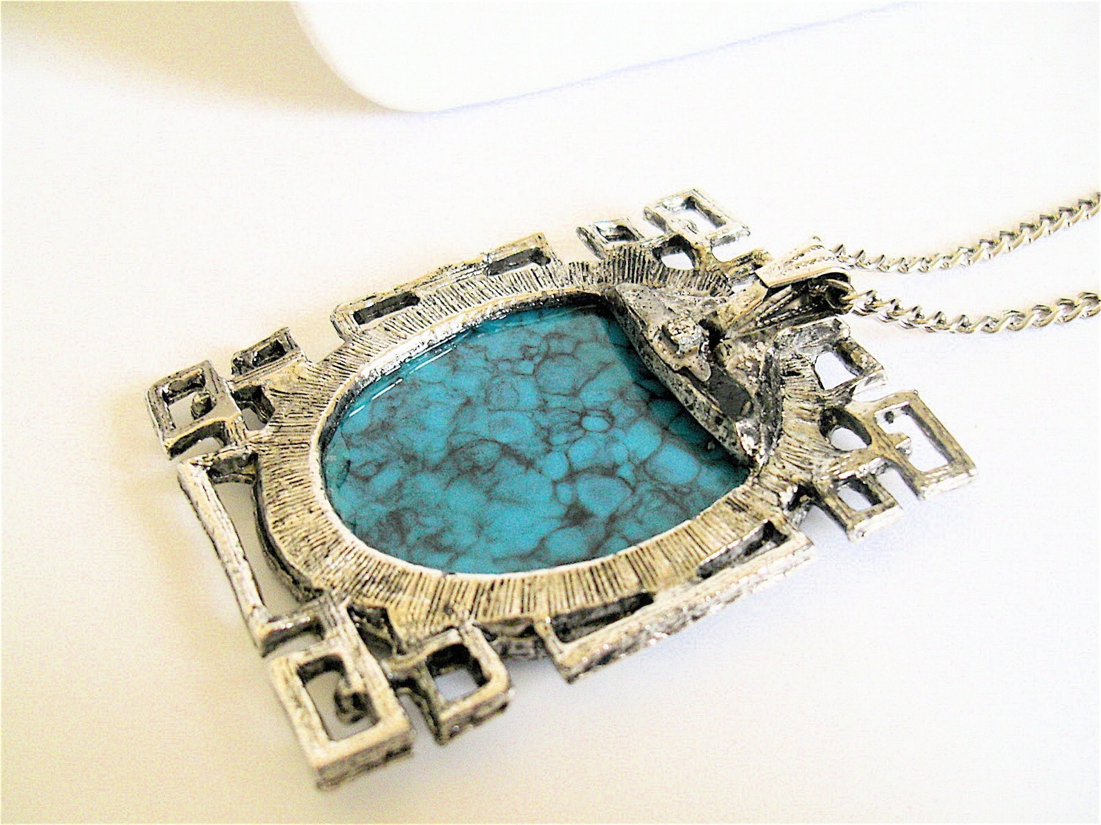 Vintage Cameo Necklace -turquoise Cameo in a VINTAGE SETTING From the ...
