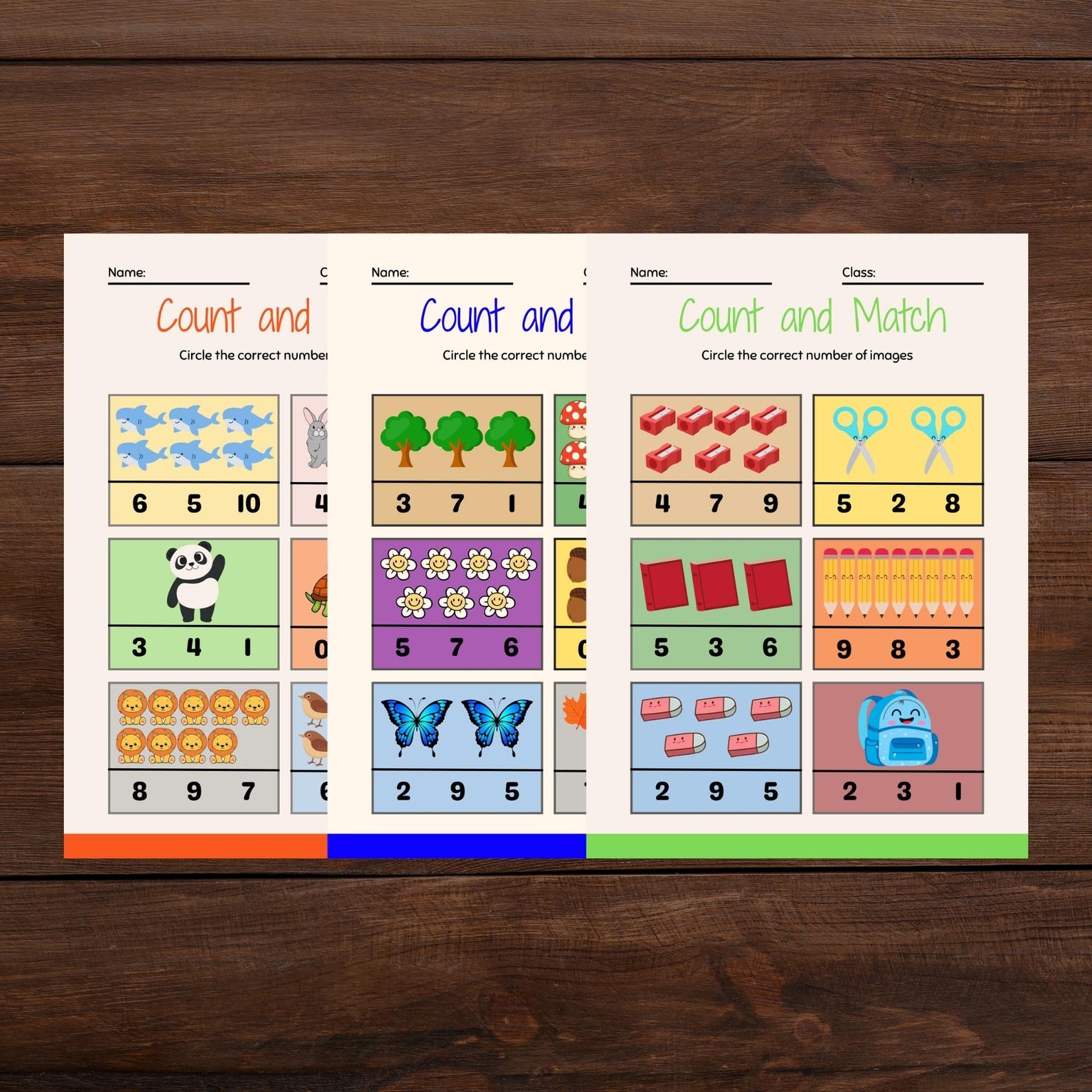 Count and Match Printable Worksheet, Math Homeschool Education ...