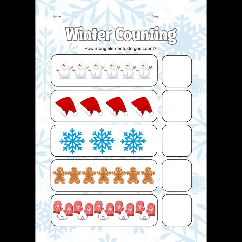 Printable Counting Worksheet, Math Counting Worksheet, Kindergarten and ...