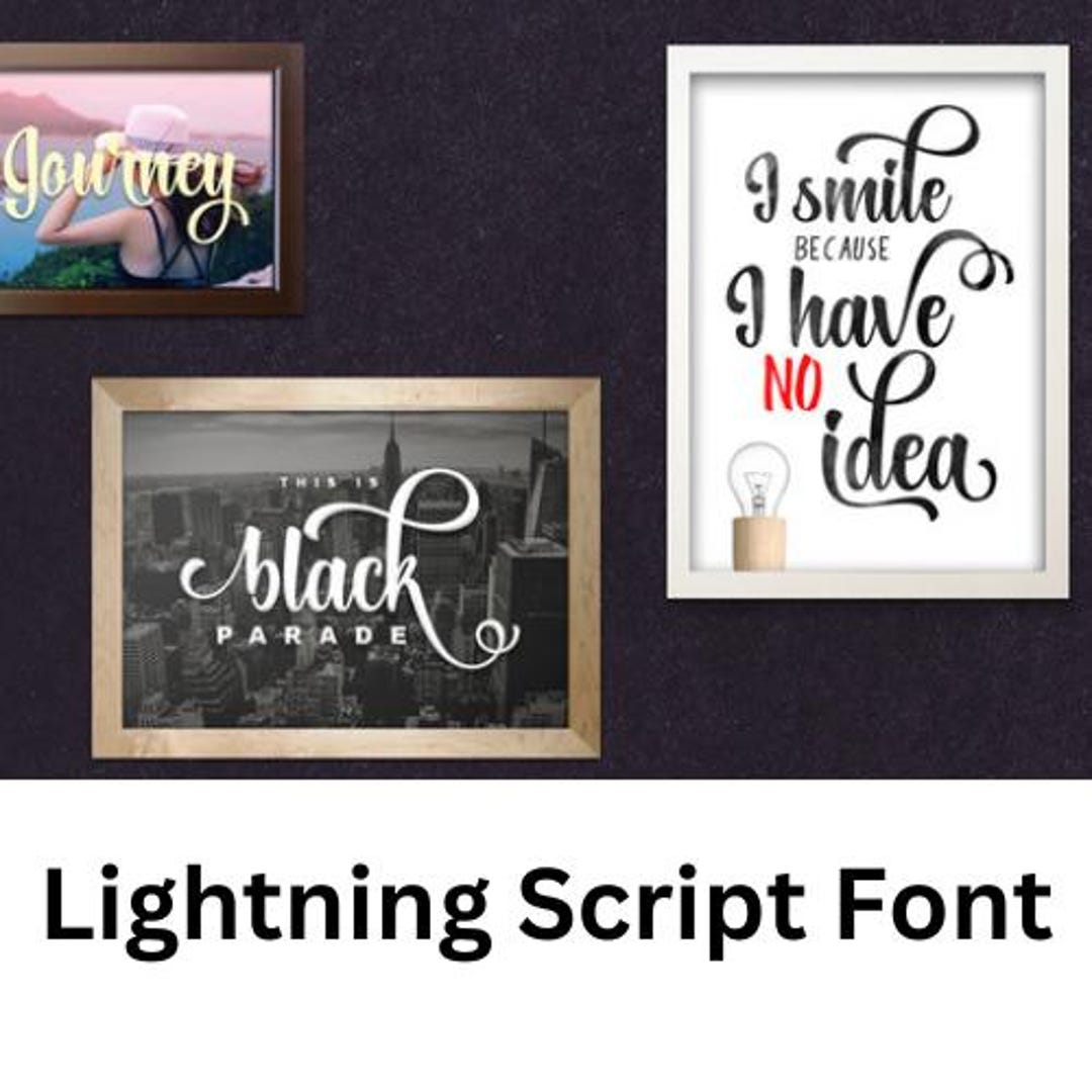 Lightning Script Font Calligraphy Font, Script Font, Cricut Font Svg ...