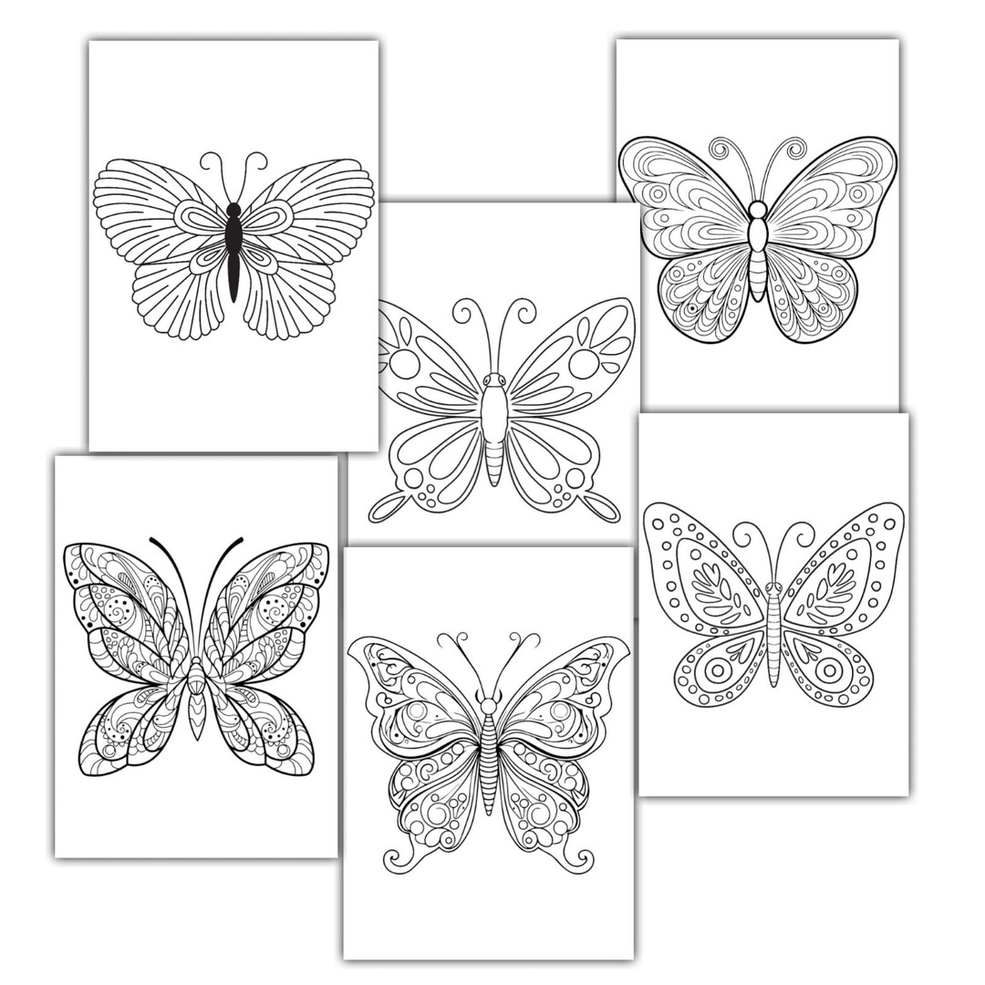 Butterfly Coloring Pages for Toddlers – Printable PDF Kids Activity ...