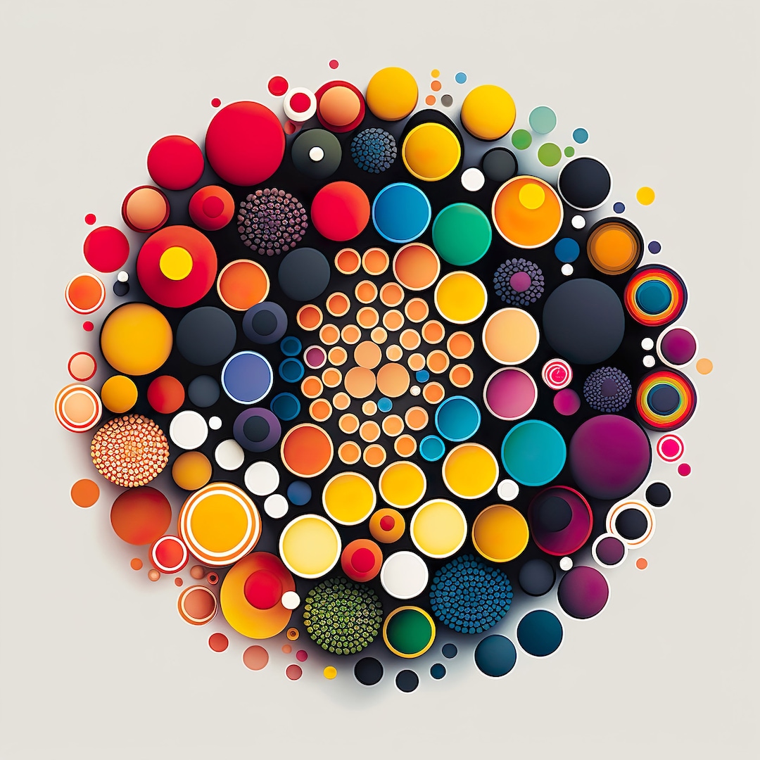 Abstract Circle Pattern Colorful Circles Artwork Digital Download Print ...