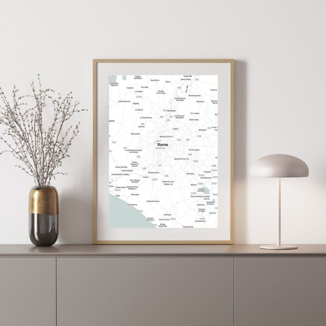Rome Italy City Map Digital Download Print - Etsy