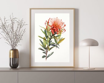 Wattle Australian Native Tree Flower Watercolour Painting Digital ...