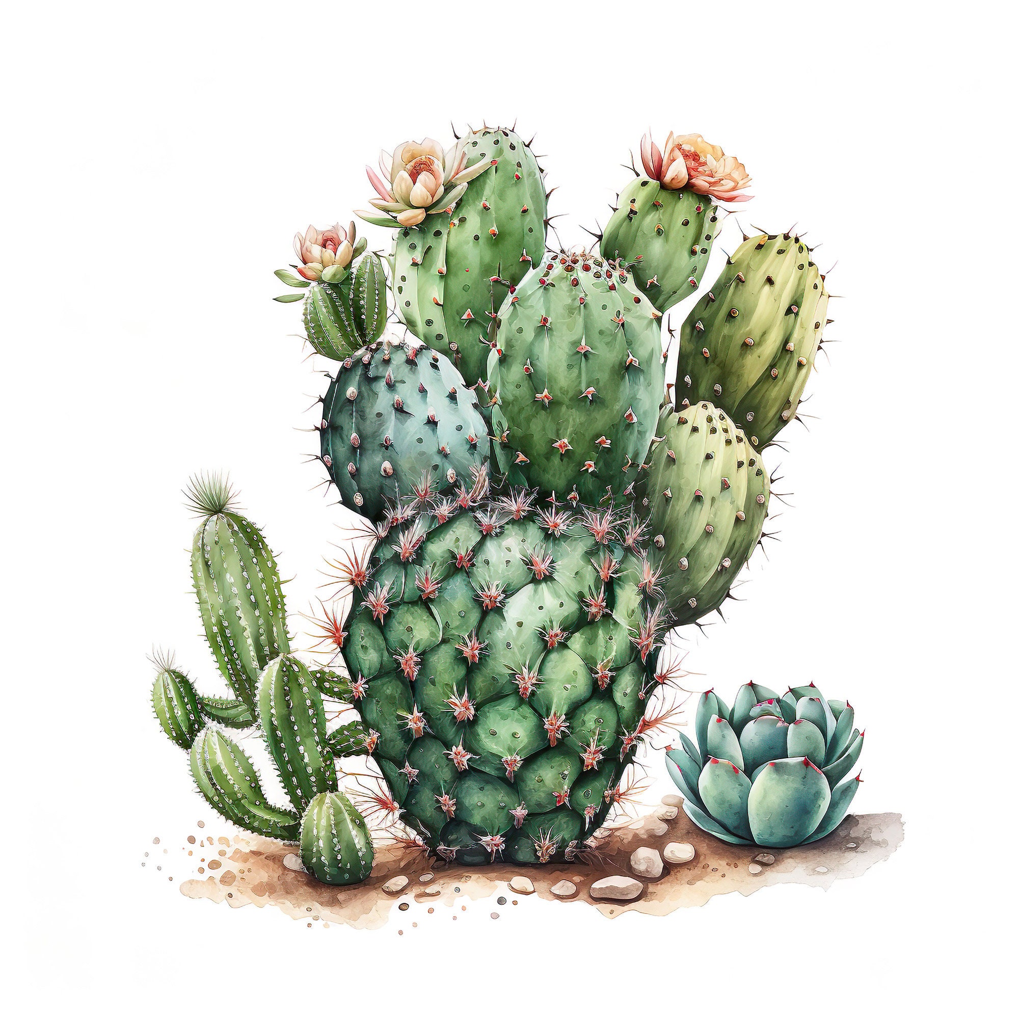 Cactus 2 Watercolor Painting Digital Download Print - Etsy