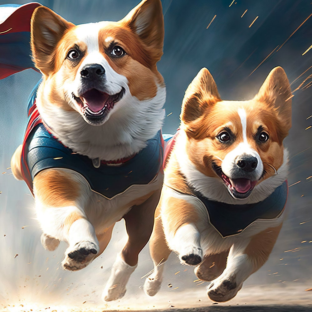 Superhero Corgi