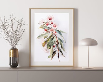 Wattle Australian Native Tree Flower Watercolour Painting Digital ...