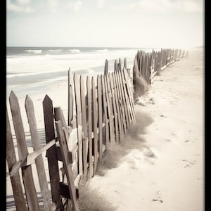 Beach Fence Photo Coastal Photography Digital Download Print - Etsy