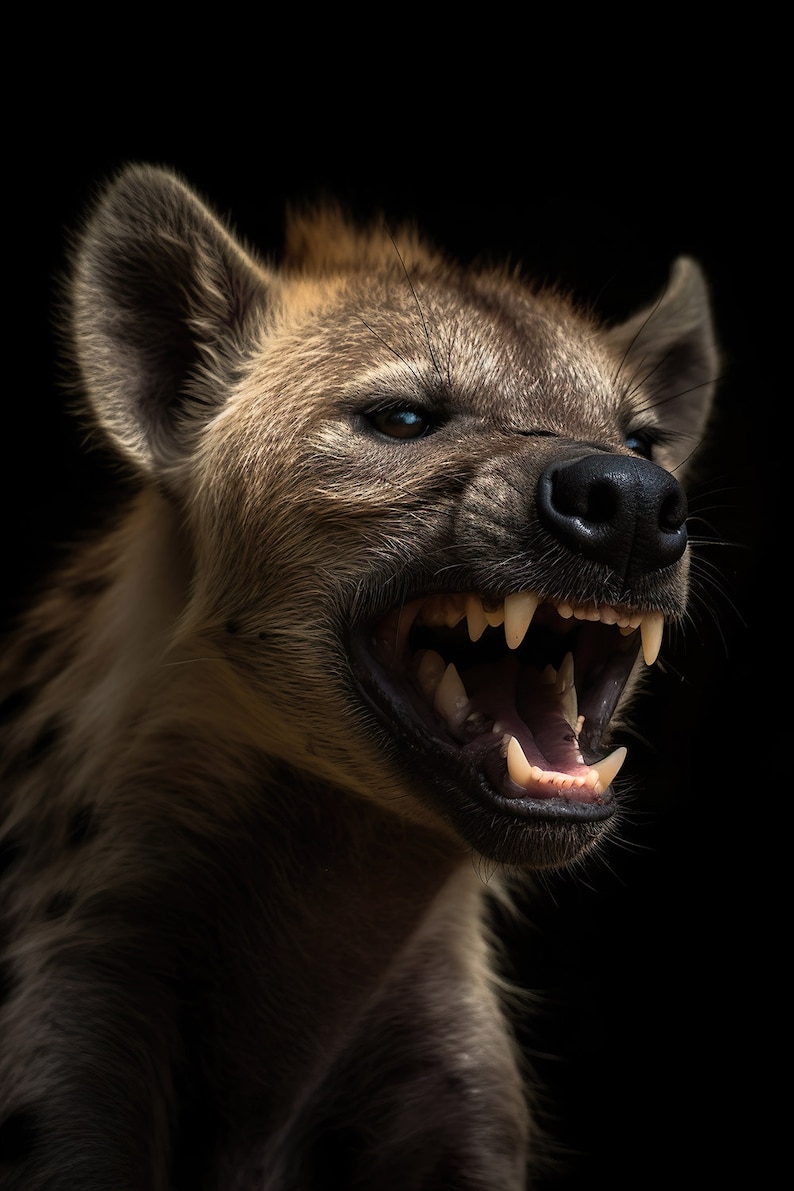 Hyena Closeup Wildlife Photo Digital Download Print - Etsy