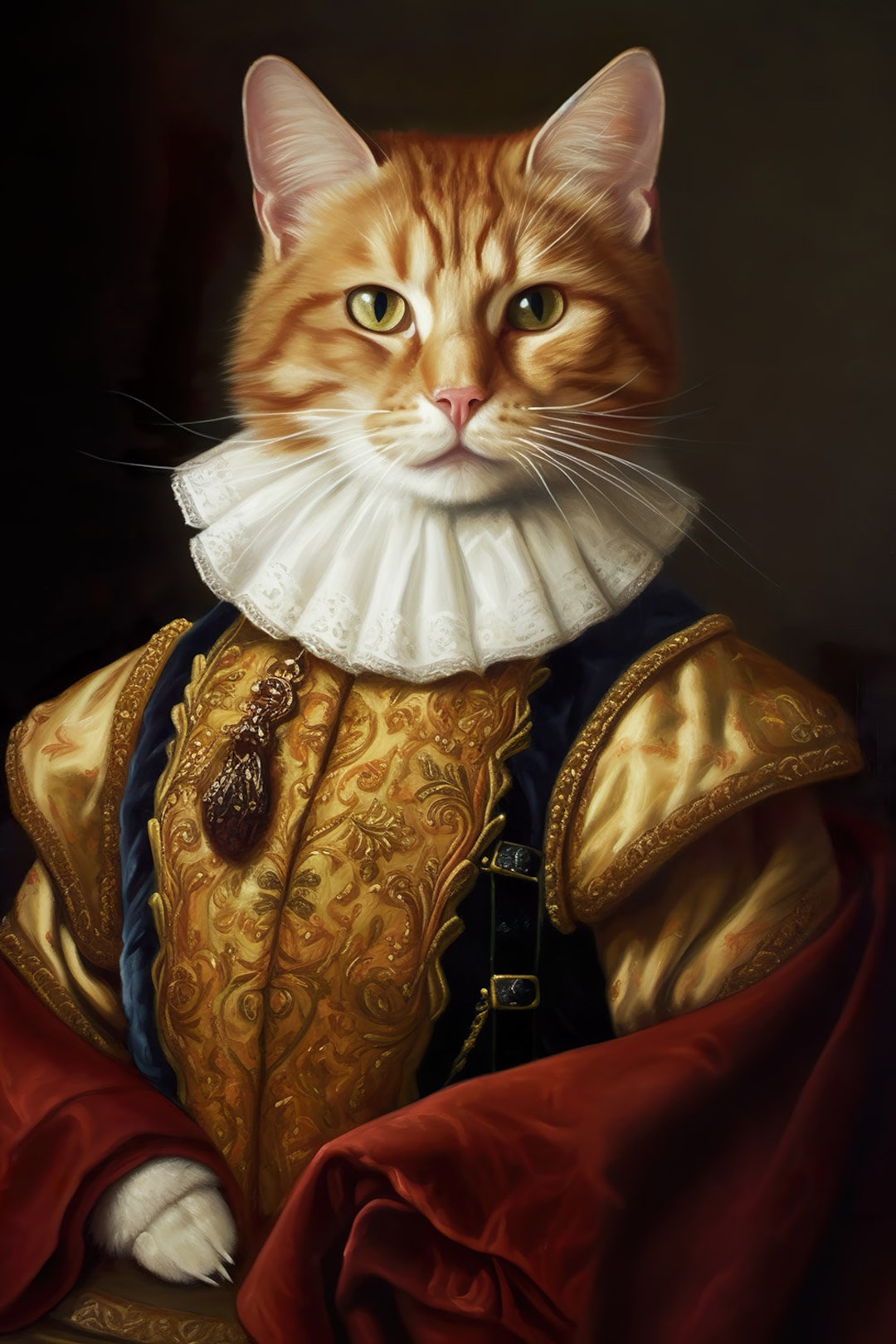 Renaissance Cat Aristocrat: Hyper Realistic Kitten Portrait (digital ...