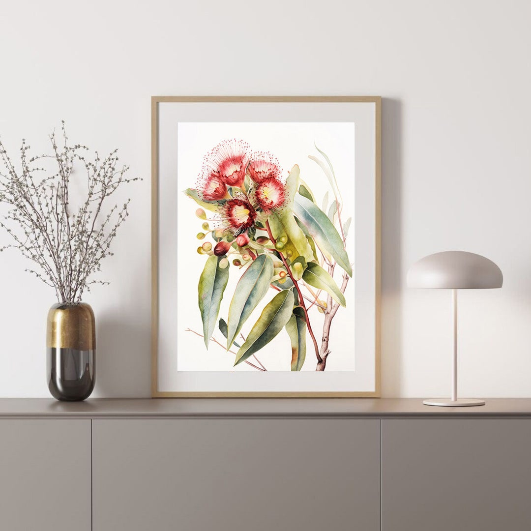Australian Gum Blossom 4 Native Tree Flower Watercolour Painting ...