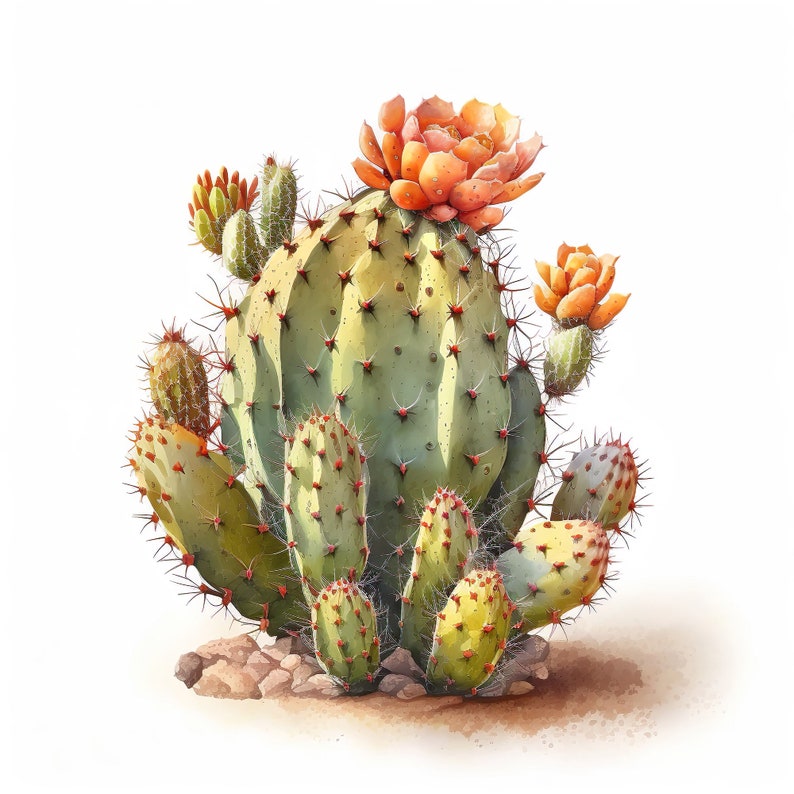 Cactus 3 Watercolor Painting Digital Download Print - Etsy