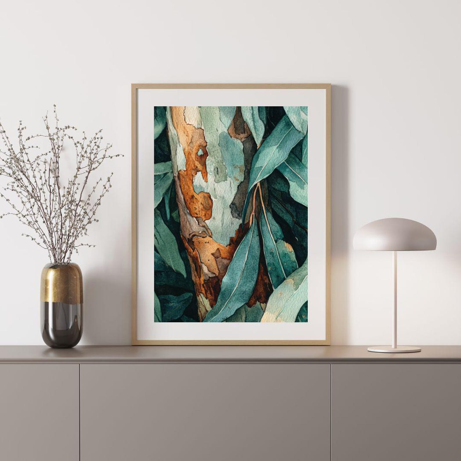 Gumtree Bark Abstract Close up Watercolour Painting 21 Digital Download ...