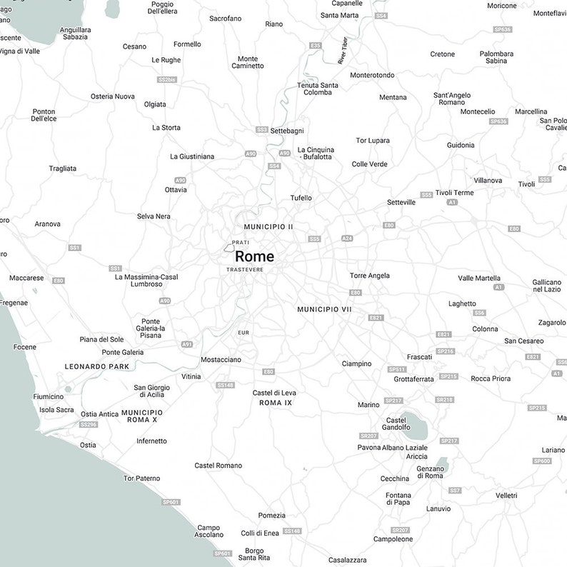 Rome Italy City Map Digital Download Print - Etsy