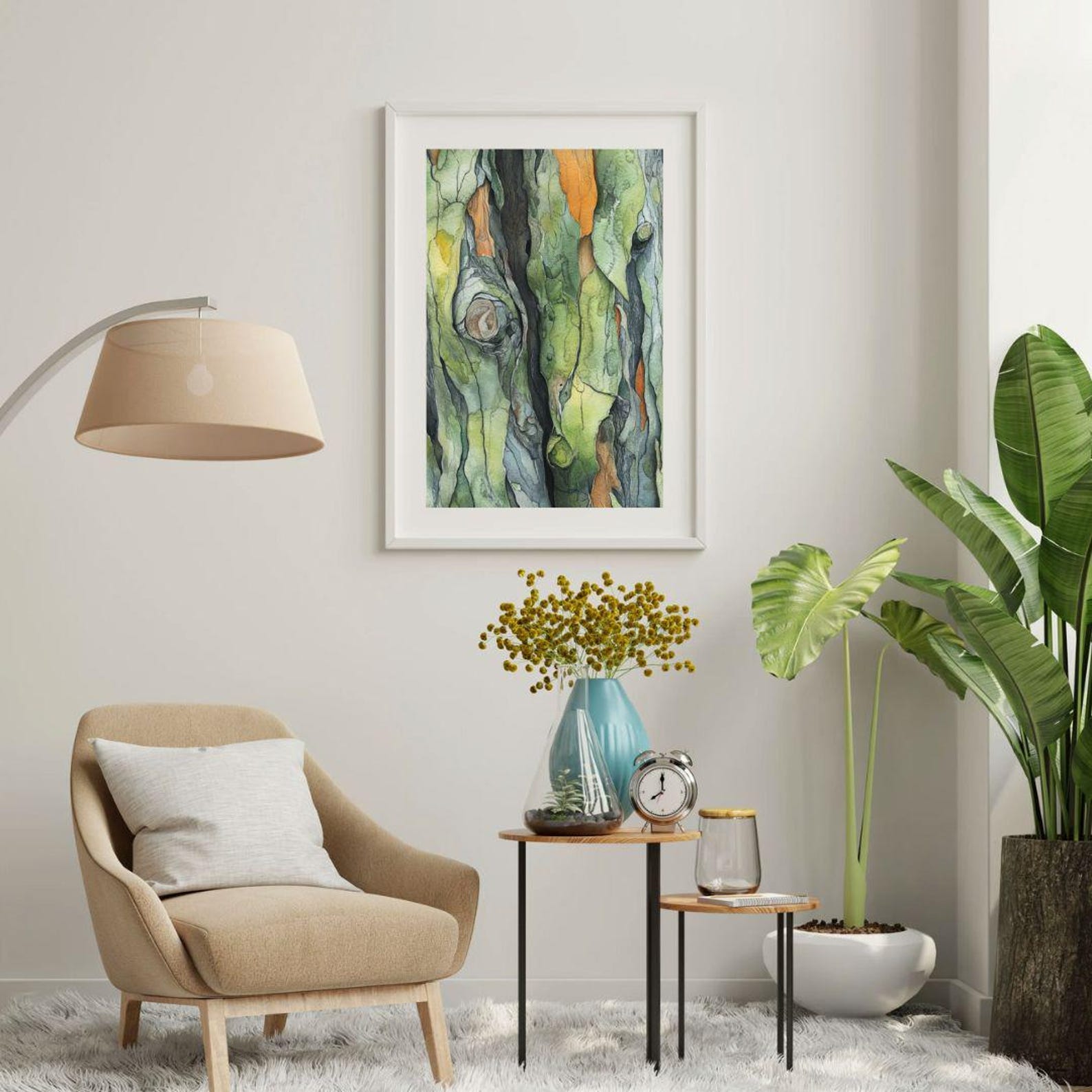 Gumtree Bark Abstract Close up Watercolour Painting 15 Digital Download ...